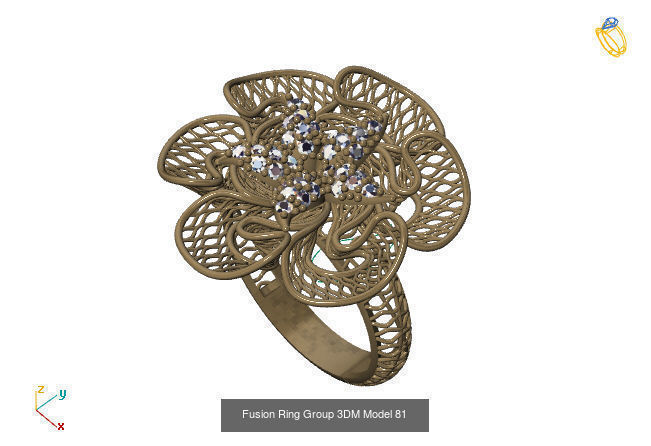100 Fusion Women Ring Womens Rings Models 3DM 3D Model Collection 3D printable | CGTrader