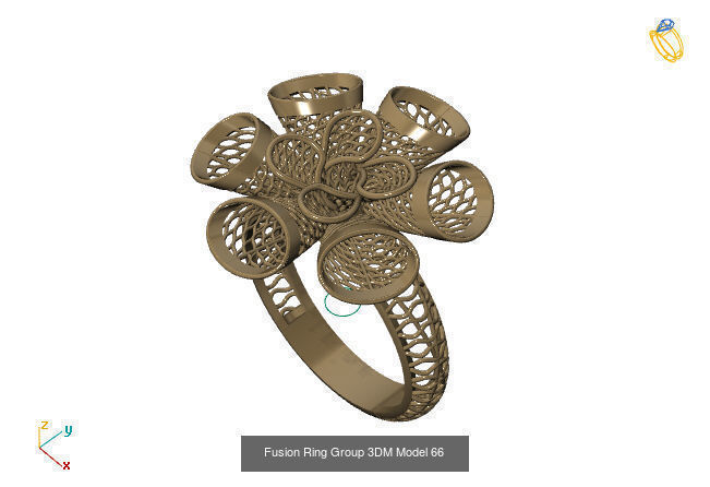 100 Fusion Women Ring Womens Rings Models 3DM 3D Model Collection 3D printable | CGTrader