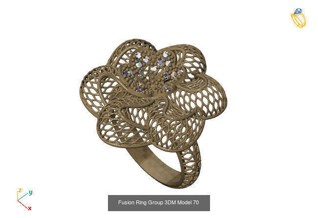 100 Fusion Women Ring Womens Rings Models 3DM 3D Model Collection 3D printable | CGTrader