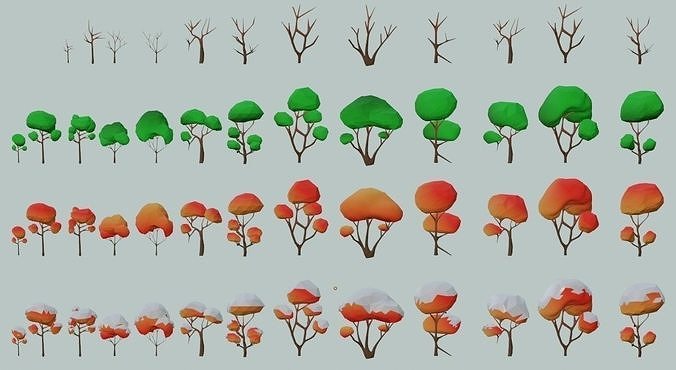 game trees free version free VR / AR / low-poly 3D model | CGTrader