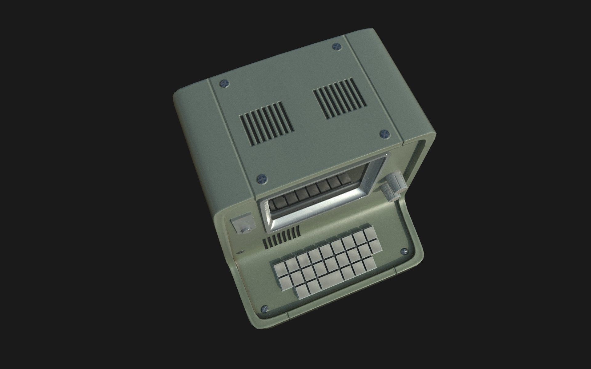 3D model Retro Stylized Computer - Tutorial Included VR / AR / low-poly ...