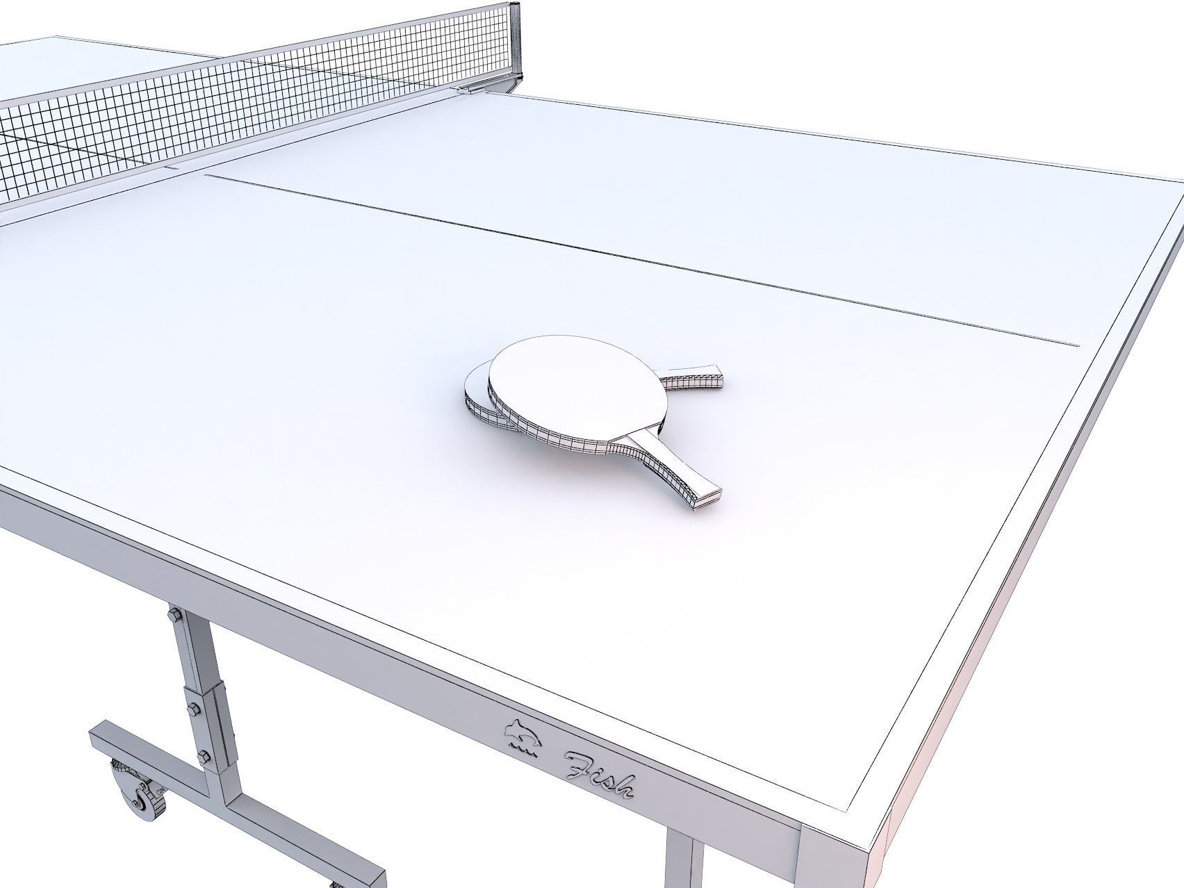 Table Tennis with paddles - Ping pong 3D model | CGTrader