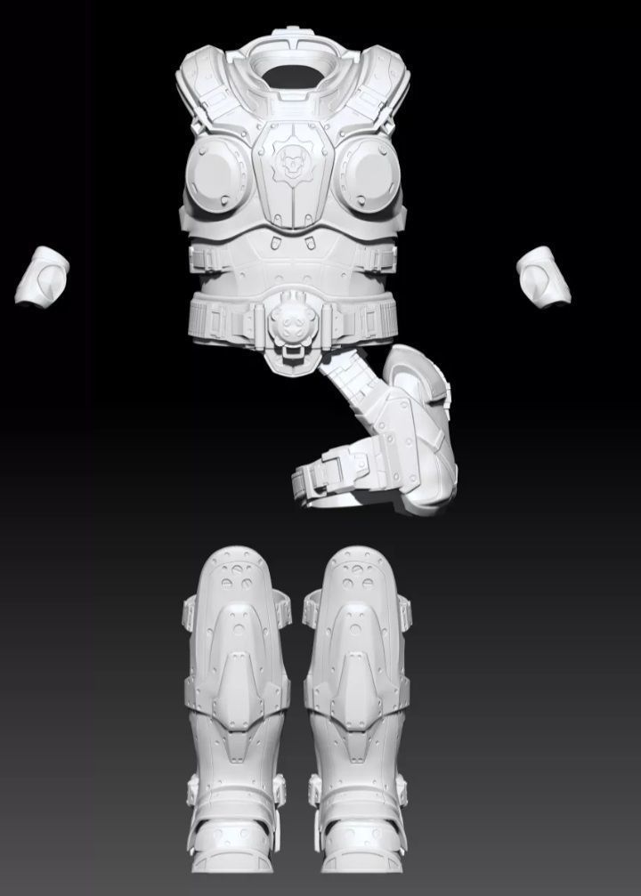 3D Print Model Gears Of War Augustus -Cole Train- Cole 3D model 3D ...