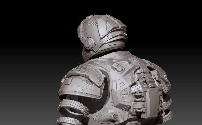 3D Print Model Gears Of War Benjamin Carmine Helmet-Helmet Only 3D ...