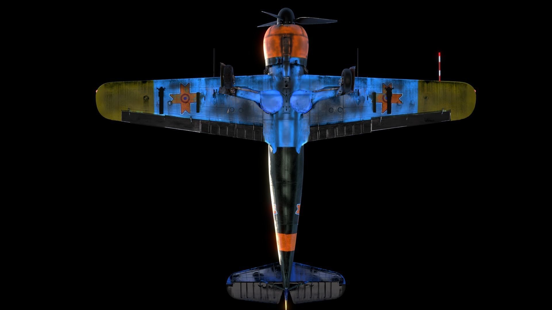 IAR-80 WW2 Romanian Aircraft - Western Front colors 3D model animated ...