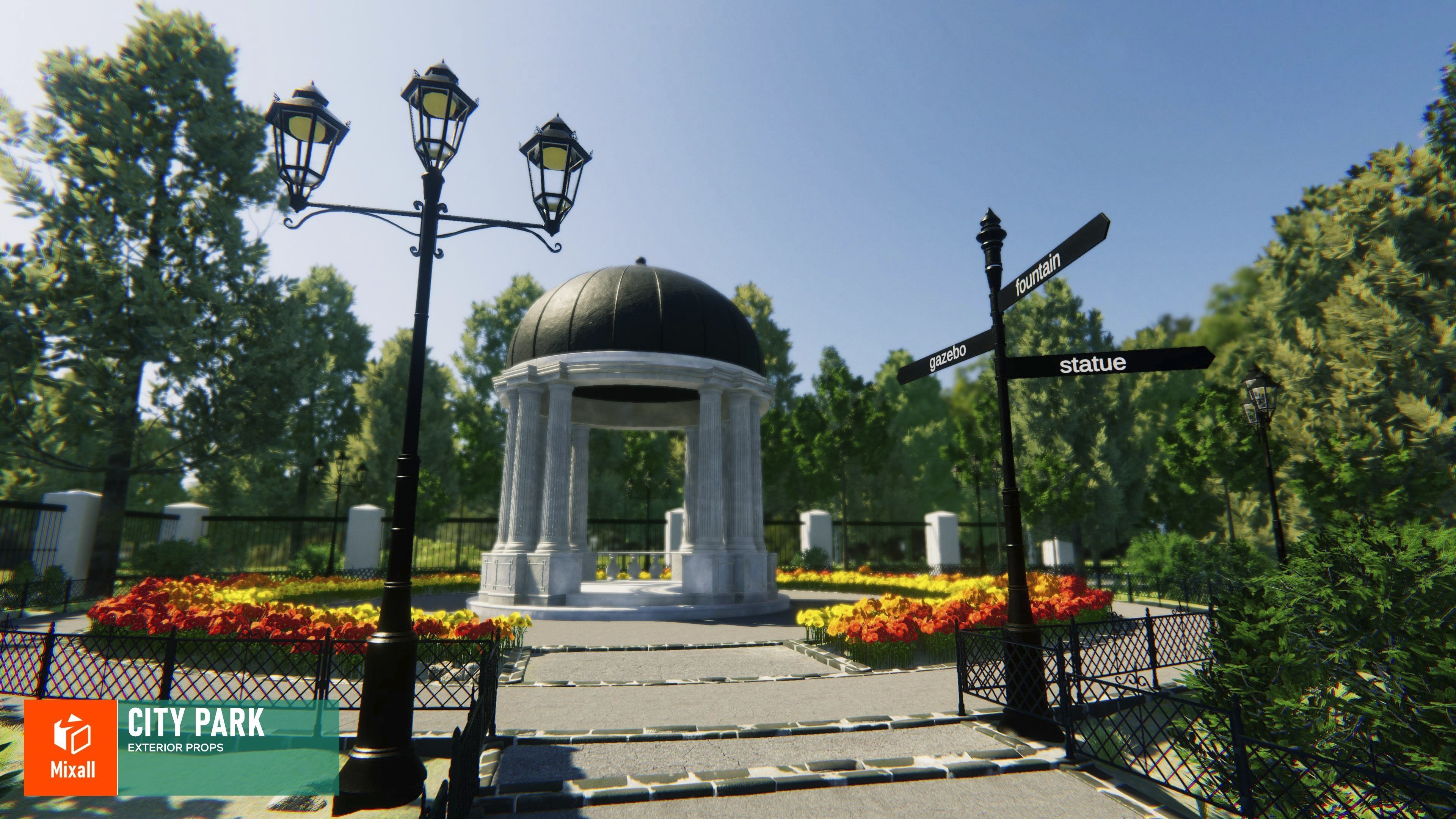 City park - exterior props 3D model | CGTrader