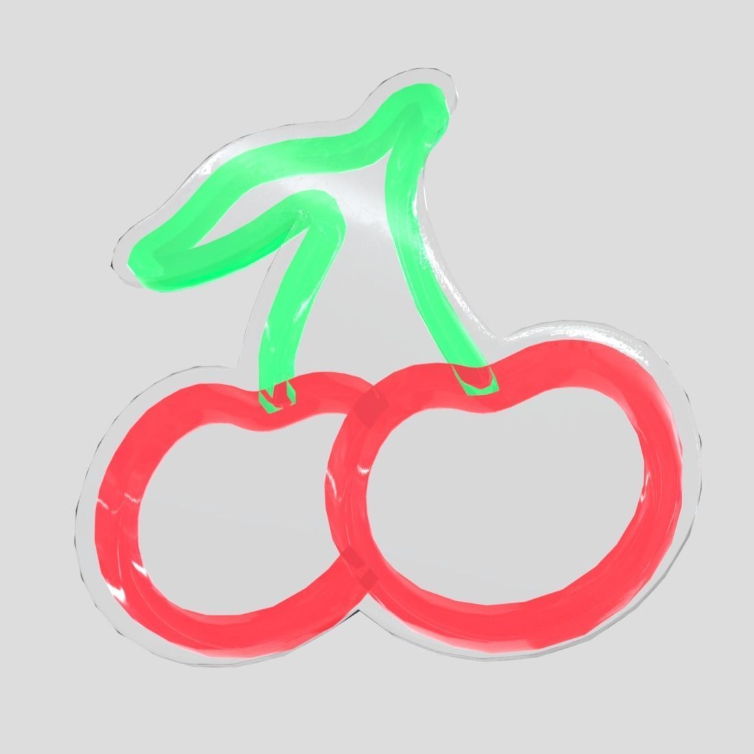 CC0 - Neon Sign Cherry free VR / AR / low-poly 3D model | CGTrader