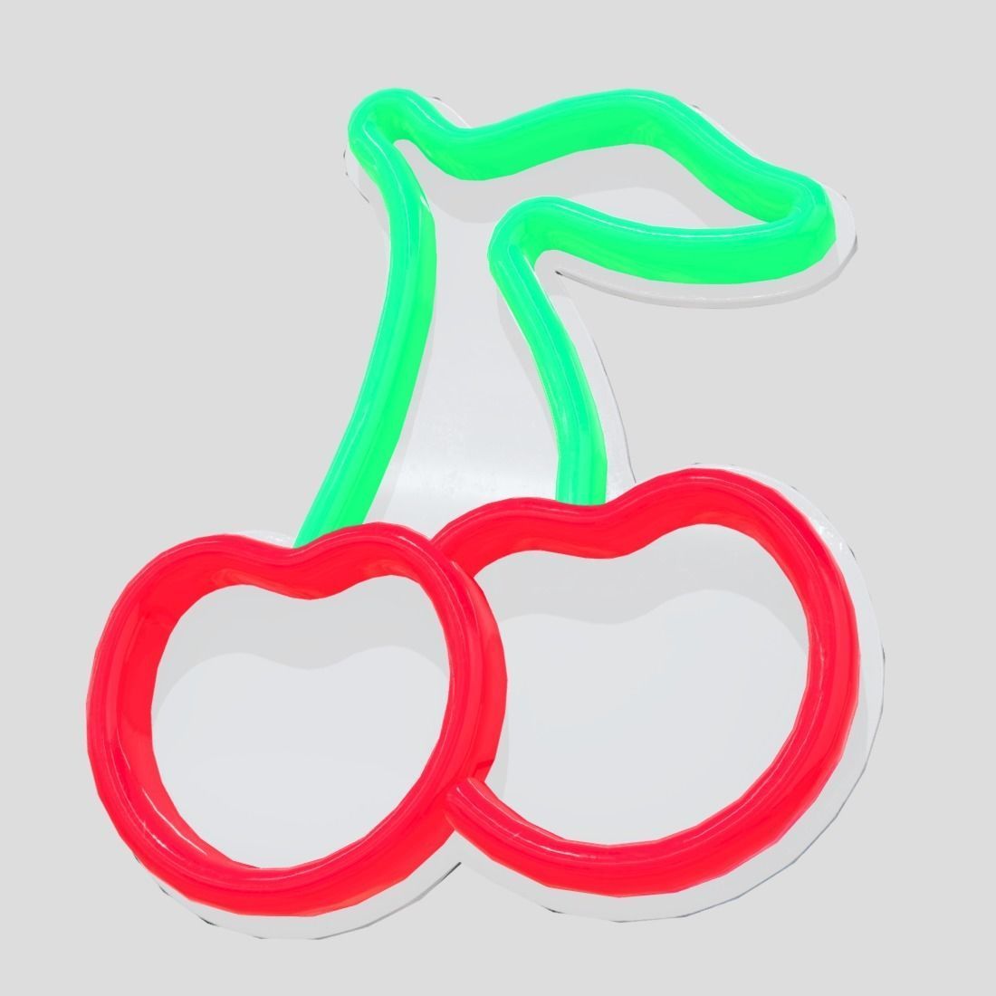 CC0 - Neon Sign Cherry free VR / AR / low-poly 3D model | CGTrader