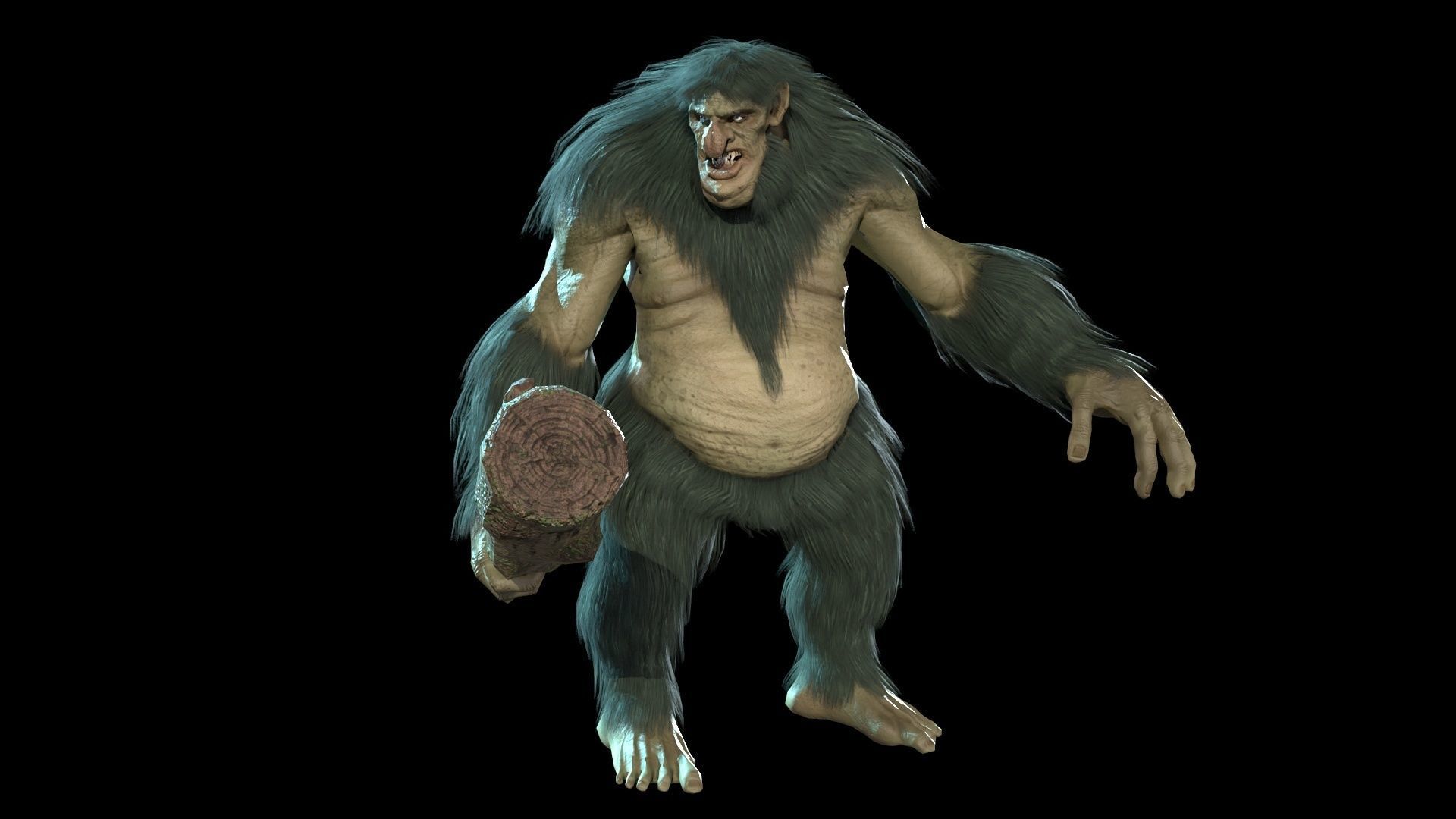 3D model Scandinavian troll VR / AR / low-poly rigged animated | CGTrader