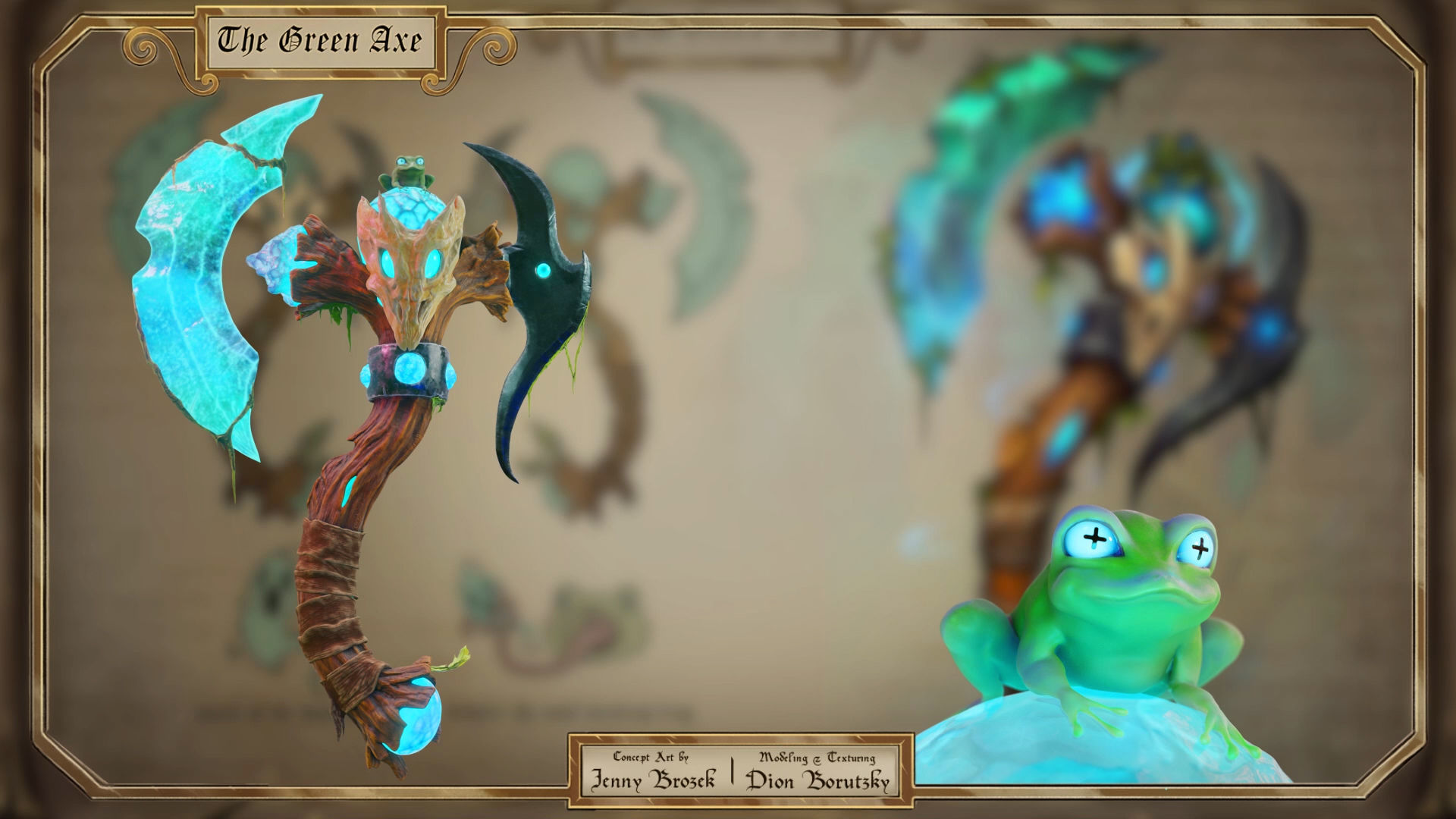 3D model Fantasy Axe and Frog VR / AR / low-poly | CGTrader