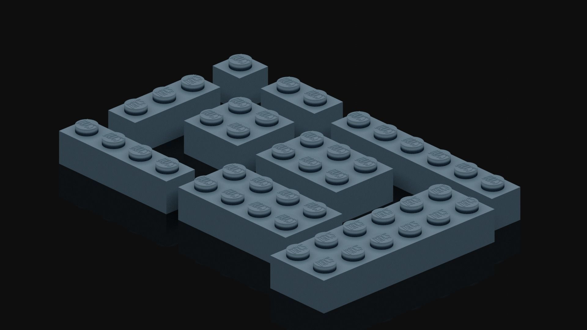 Lego Bricks free 3D model | CGTrader