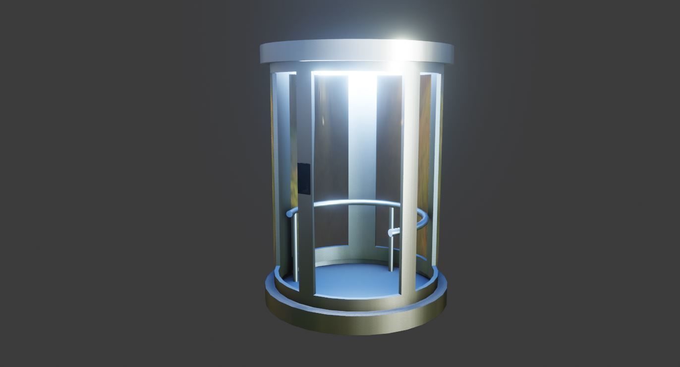 Cylindrical Elevator 3D Model 3D model | CGTrader