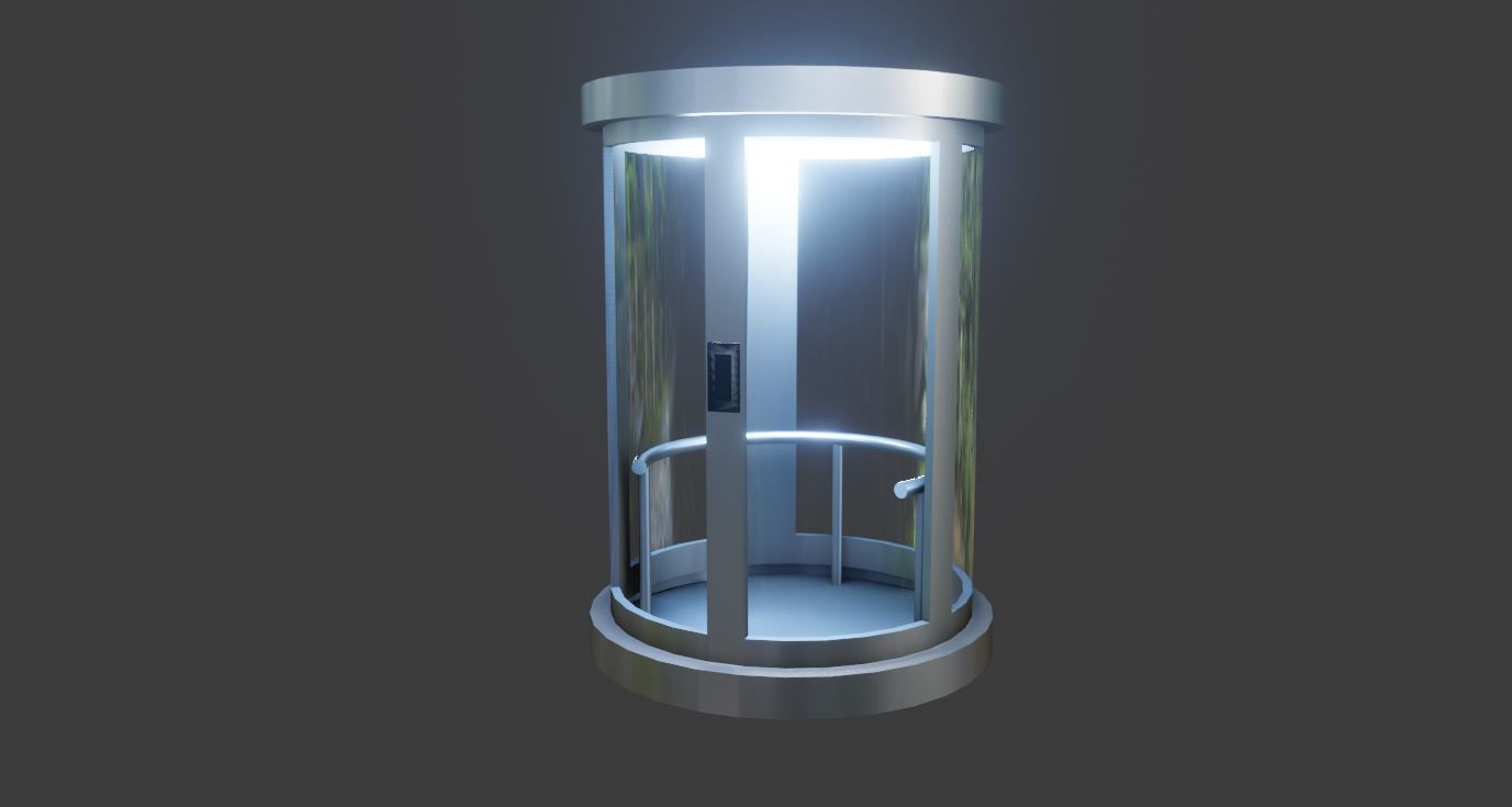 Cylindrical Elevator 3D Model 3D model | CGTrader