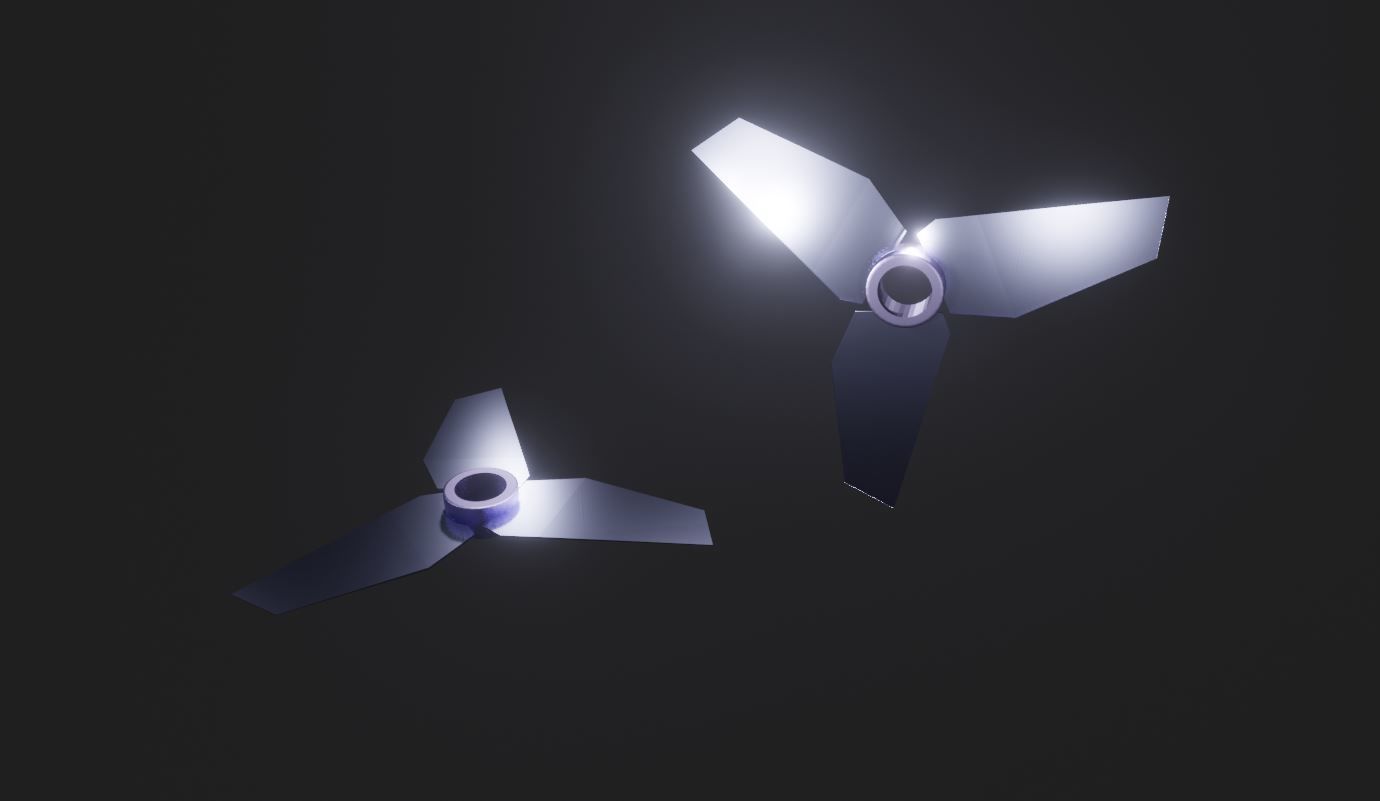 Propeller 3D Model two propellers flying 3D model | CGTrader