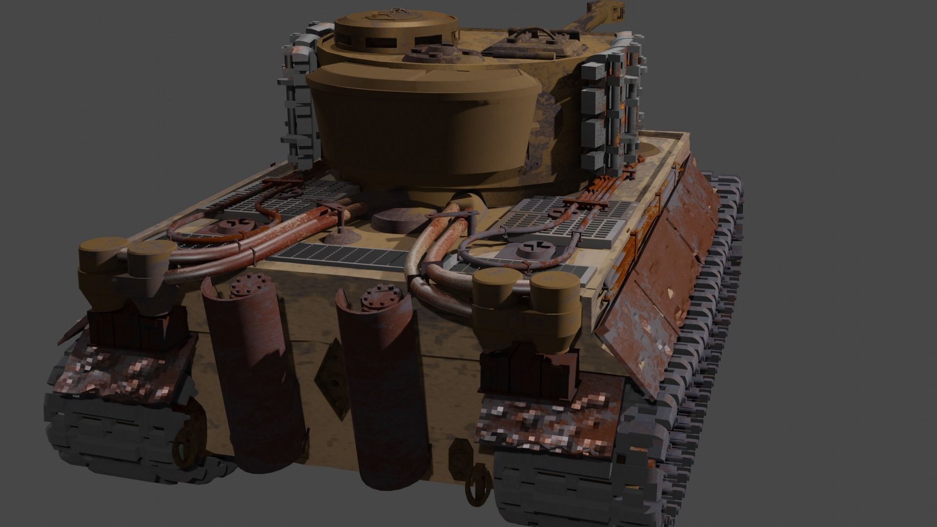 tiger 1 basic rendered 3d model 3D model | CGTrader