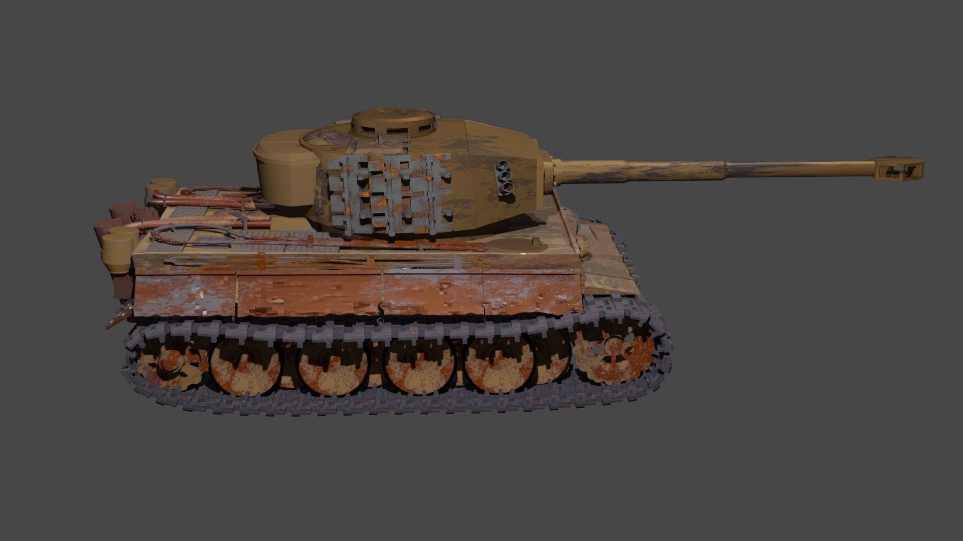 tiger 1 basic rendered 3d model 3D model | CGTrader