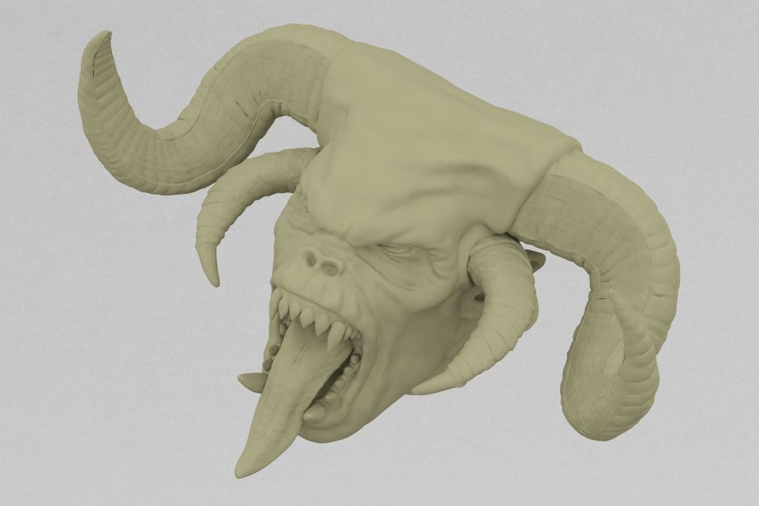 demon head 3D model 3D printable | CGTrader