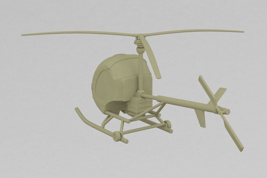 helicopter 3D model 3D printable | CGTrader