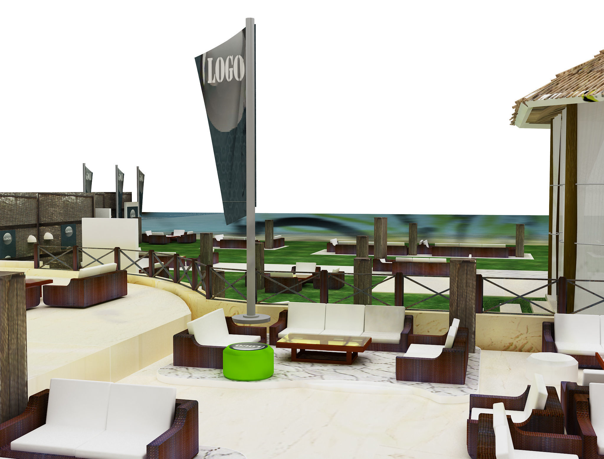 Exterior Design Beach Resort Layout a541 3D model | CGTrader