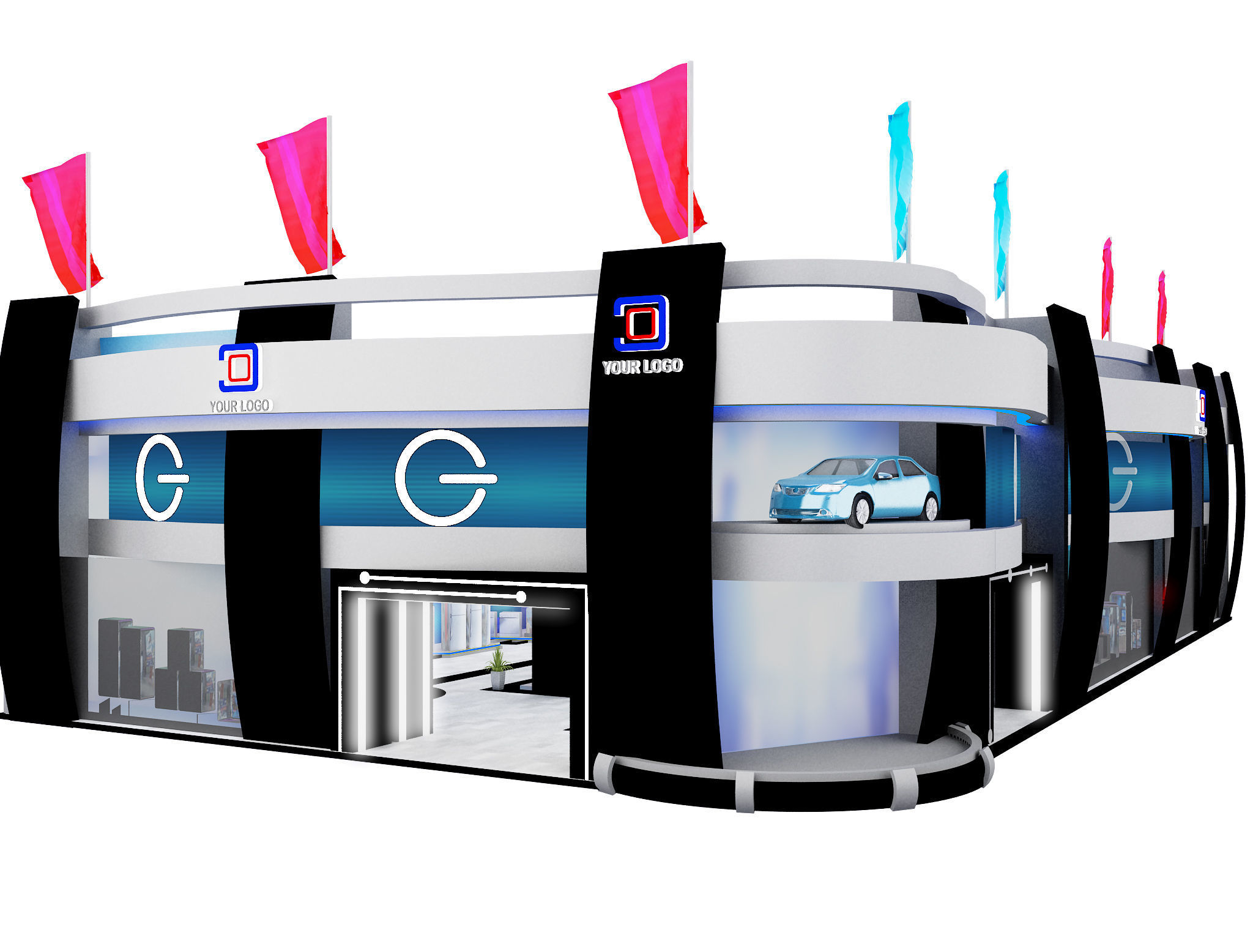 Exterior Design Tent Exhibition Stand a545a 3D model | CGTrader