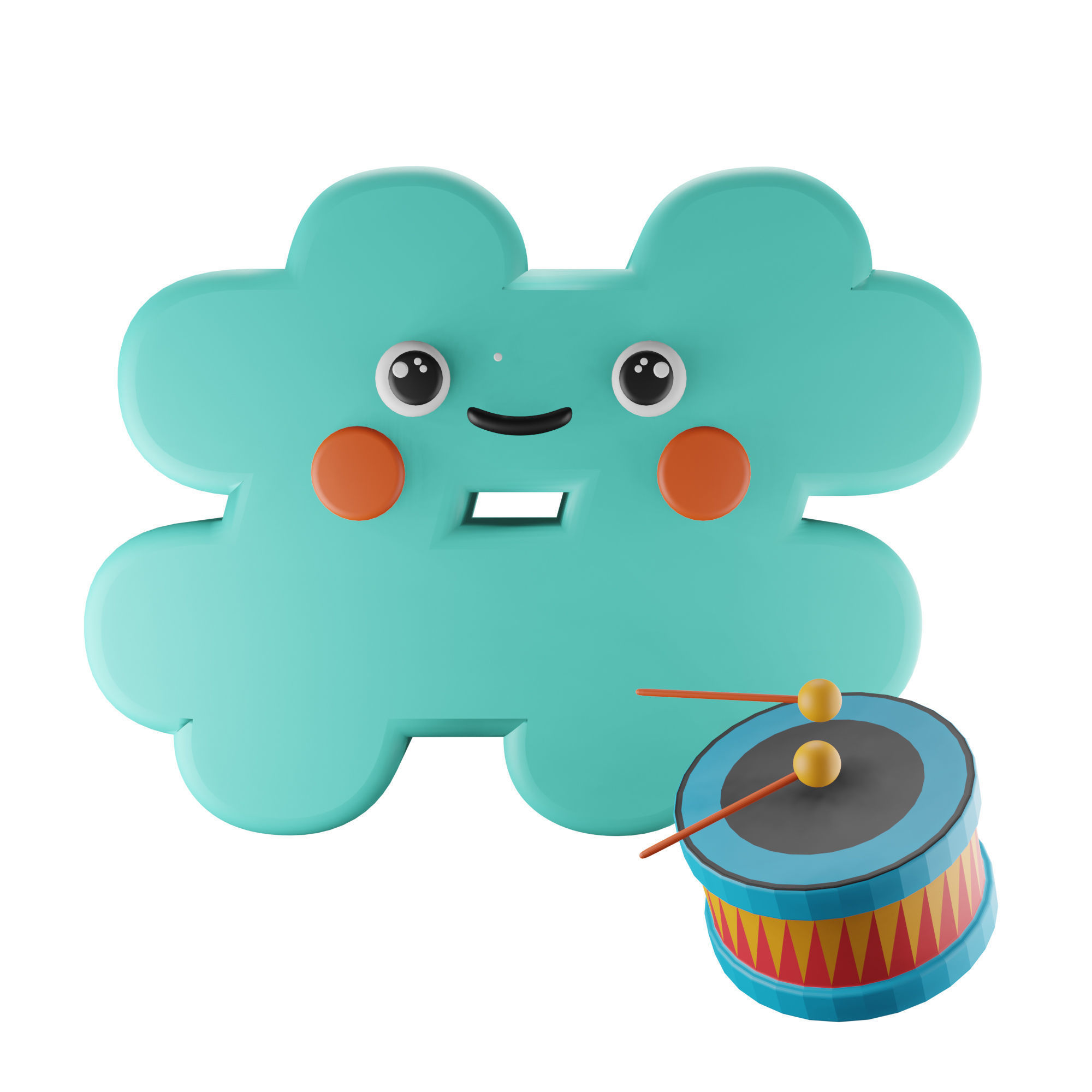 3D model Character Hash Tag Symbol VR / AR / low-poly | CGTrader