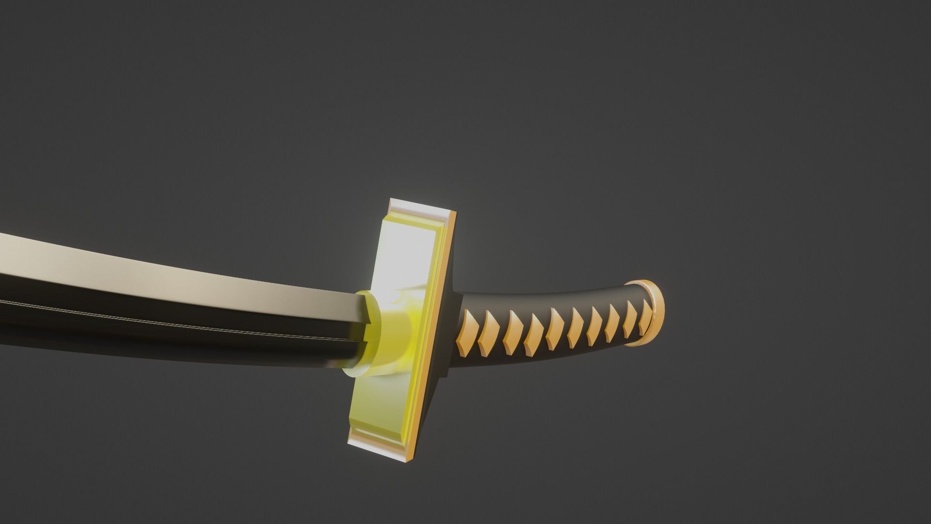 Stylized Katana low-poly game ready free VR / AR / low-poly 3D model ...