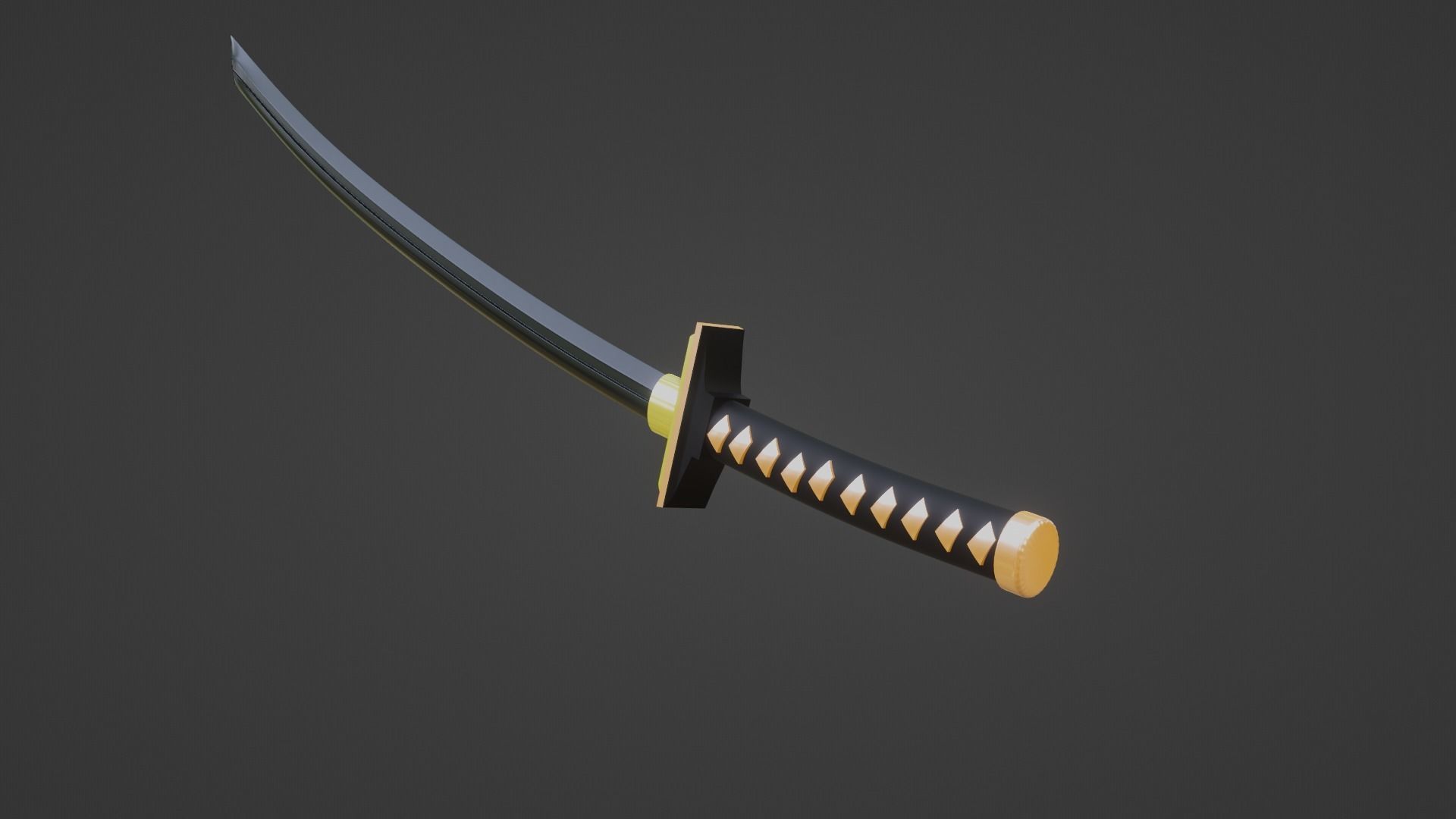 Stylized Katana low-poly game ready free VR / AR / low-poly 3D model ...
