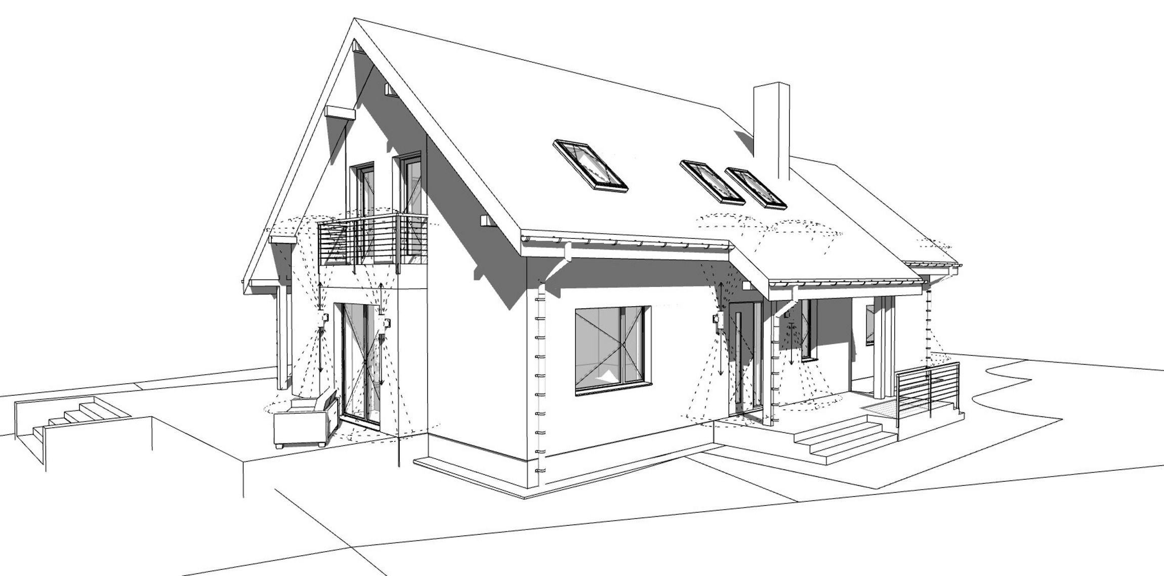 gable roof single family house 3D model | CGTrader