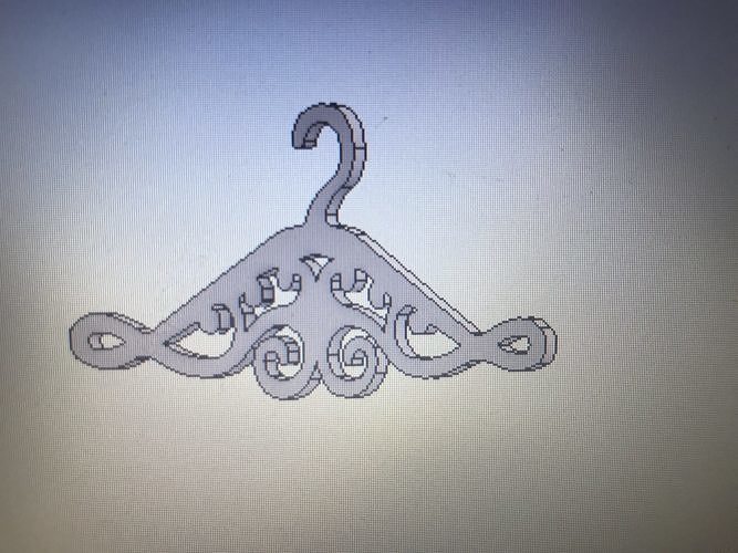 Hanger metal with design 3D model 3D printable | CGTrader