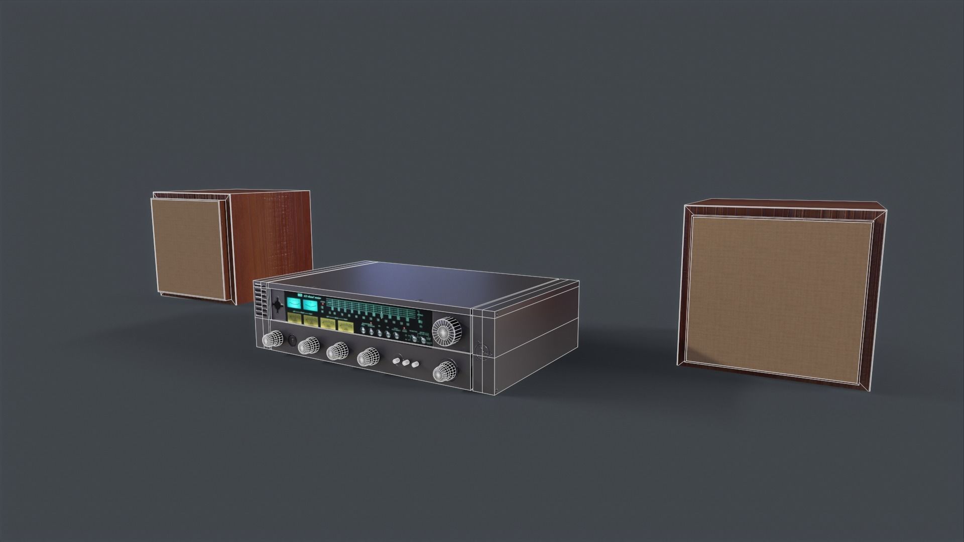 3D model Stereo with Speakers VR / AR / low-poly | CGTrader