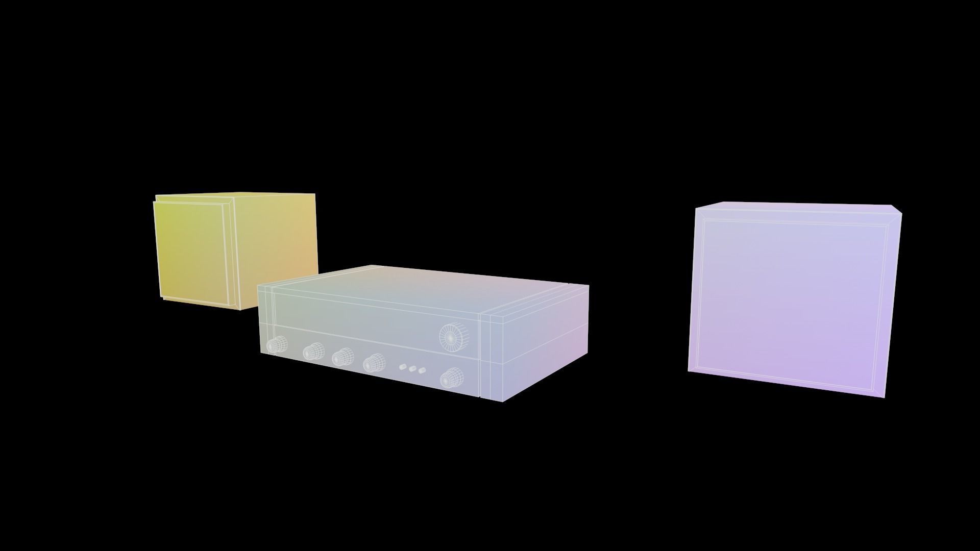 3D model Stereo with Speakers VR / AR / low-poly | CGTrader