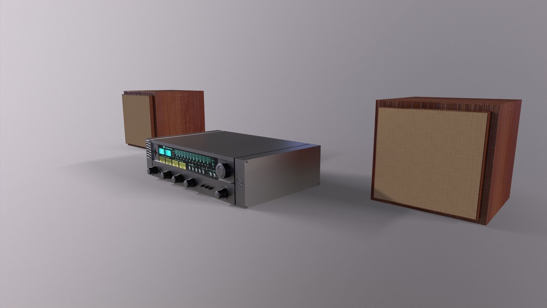 3D model Stereo with Speakers VR / AR / low-poly | CGTrader