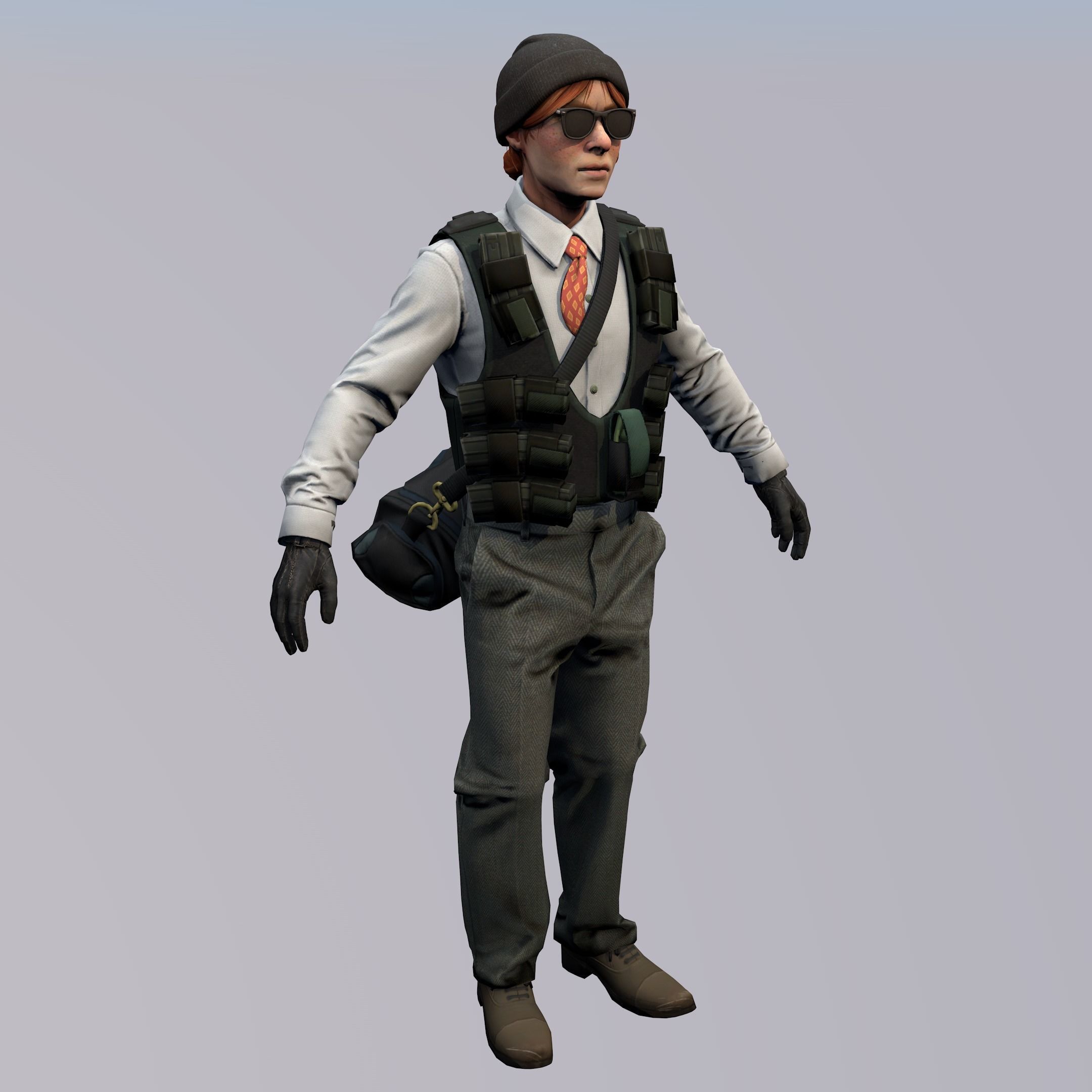 Agent from the game CSGO Runaway Sally The Professionals 3D model ...