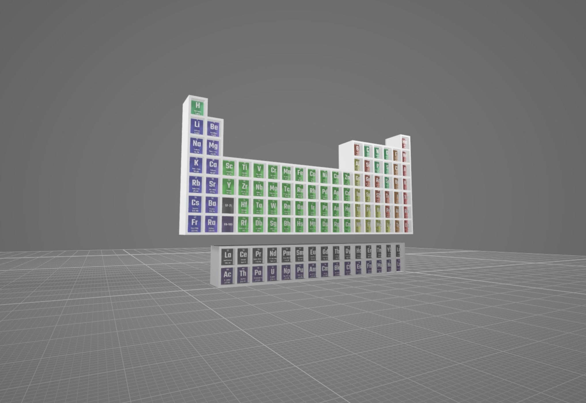 The 3D Periodic Table free 3D model | CGTrader