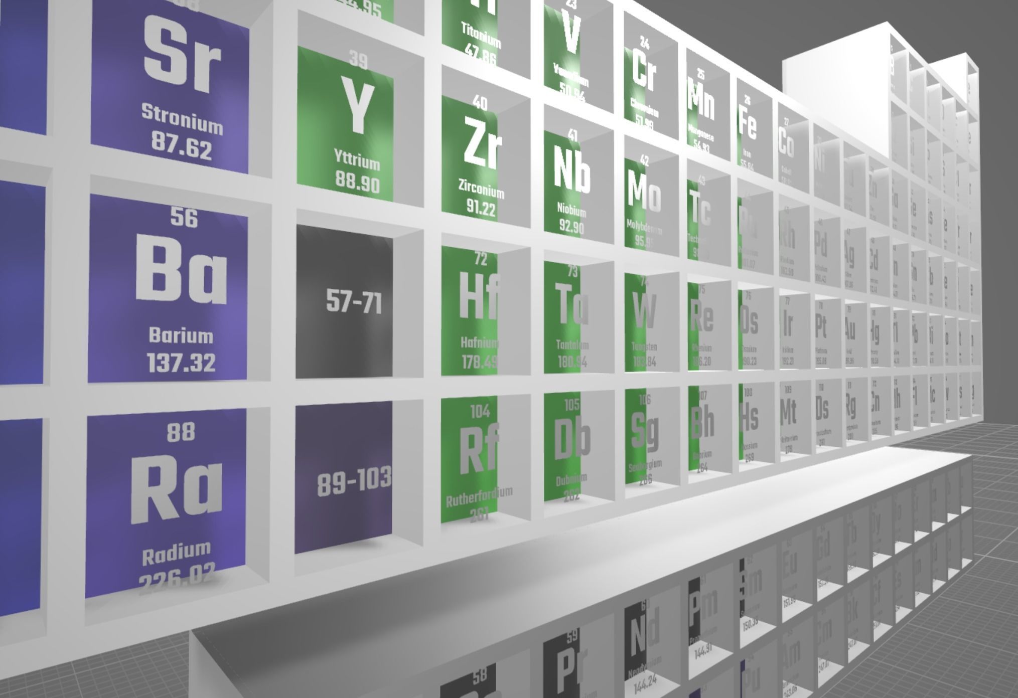 The 3D Periodic Table free 3D model | CGTrader