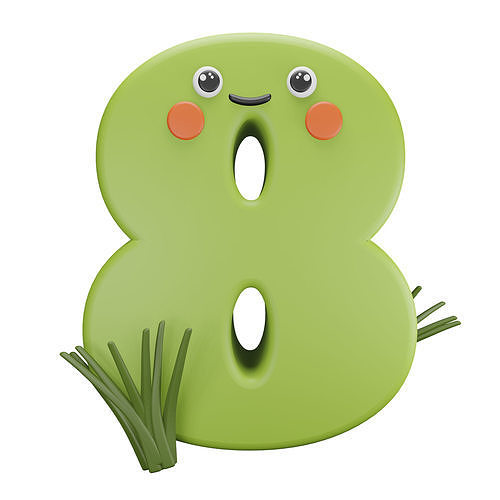 3D model Character Number Eight 8 VR / AR / low-poly | CGTrader