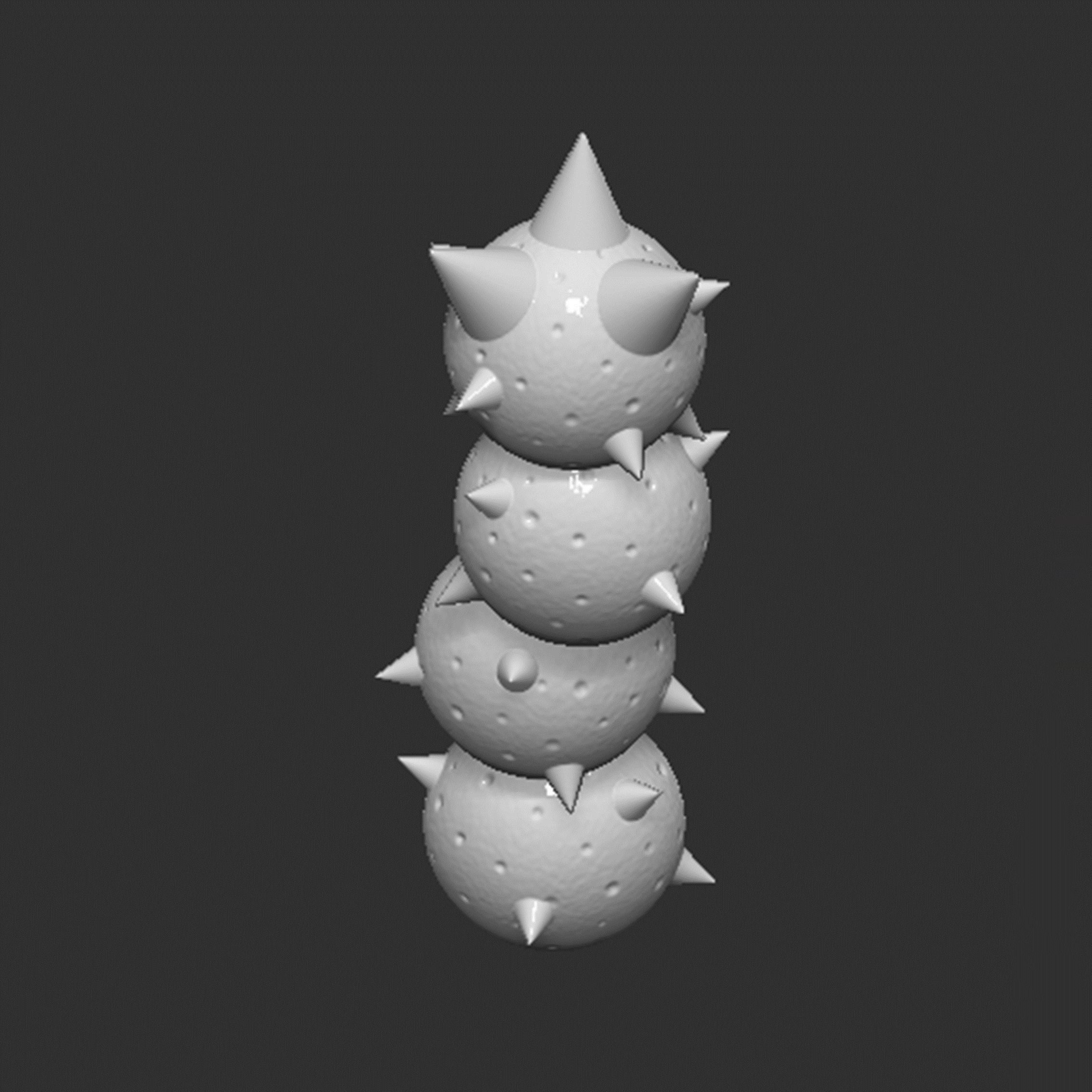 Pokey Mario Enemy 3D model 3D printable | CGTrader
