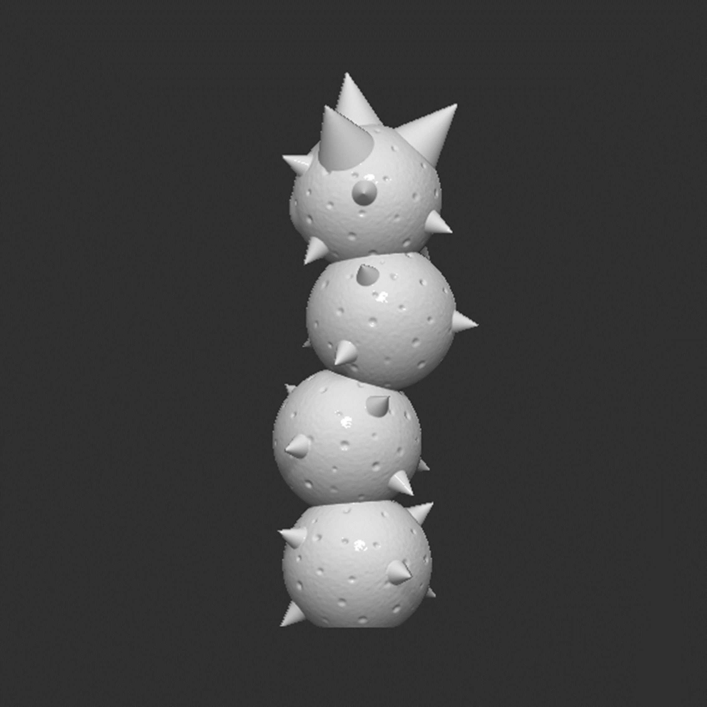 Pokey Mario Enemy 3D model 3D printable | CGTrader