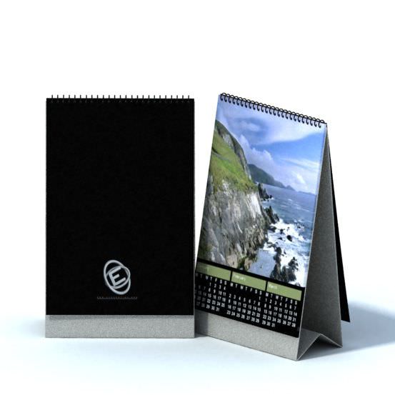 Folded Desk Calendar With Nature Scenes 3D model | CGTrader