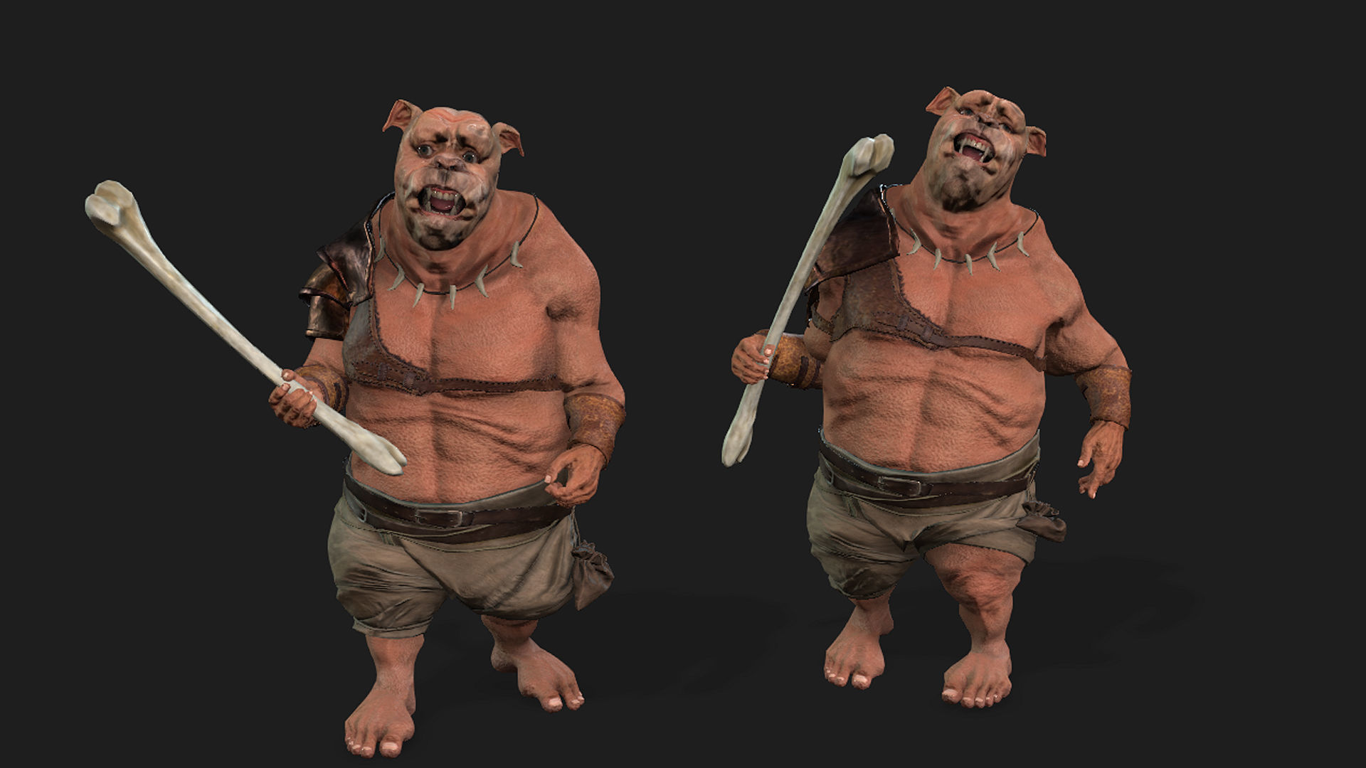 Dogman High quality character full Rigged and Animated 3D model ...