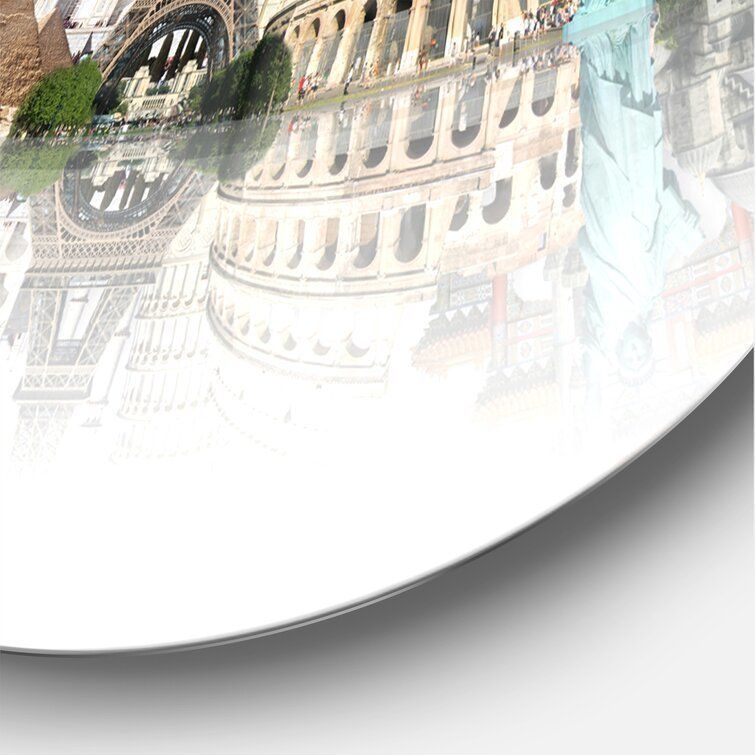 Oversized Famous Monuments Across World Wall Clock free 3D model | CGTrader