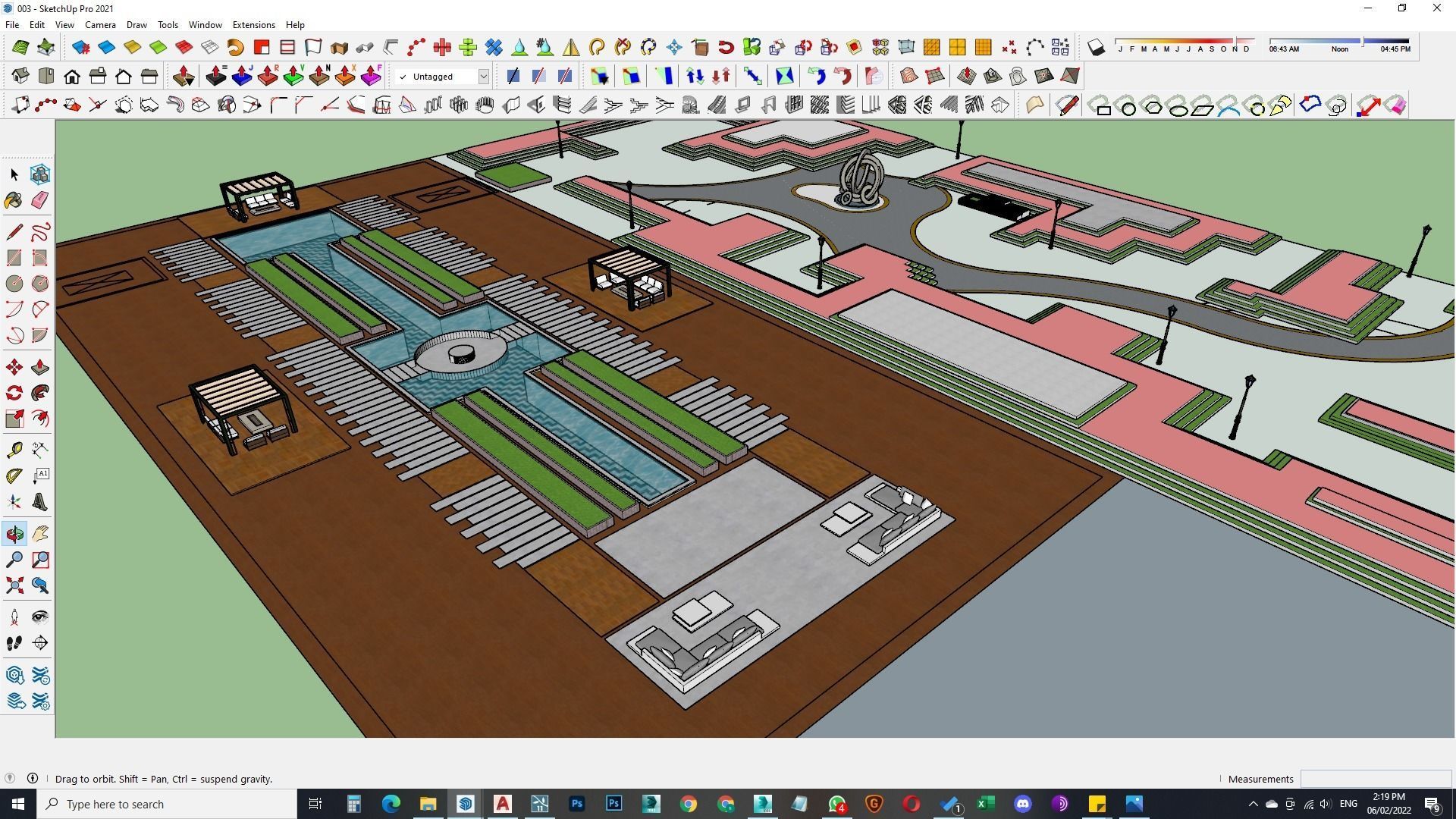Master plan of landscape garden urban landscape 3D model | CGTrader