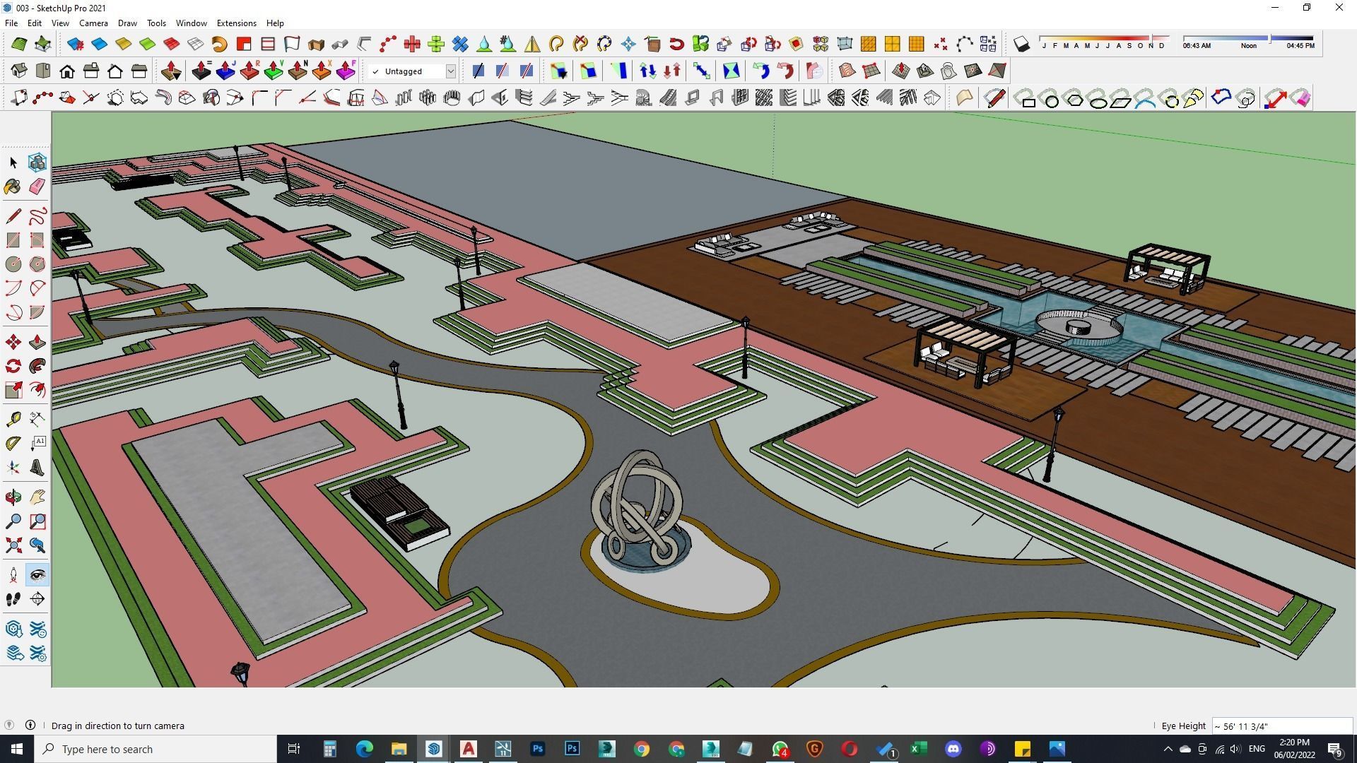Master plan of landscape garden urban landscape 3D model | CGTrader