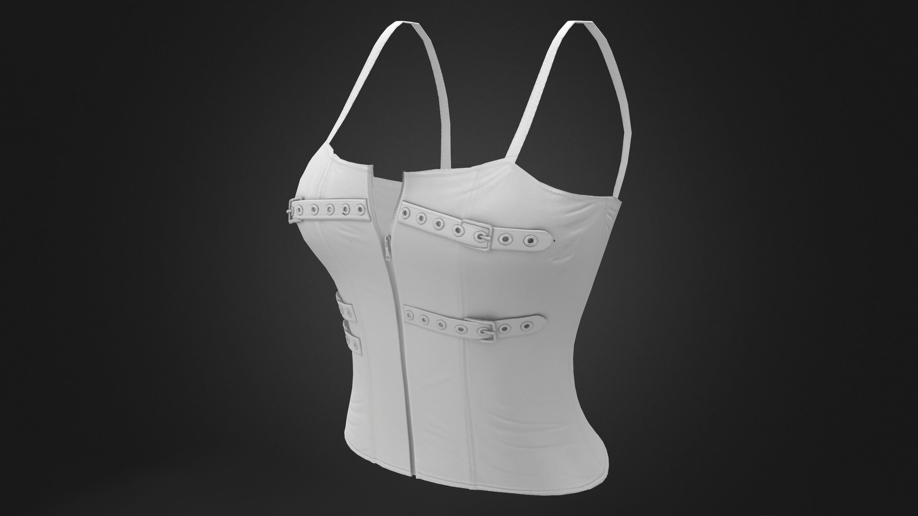 3D model Leather Tank with Straps and Buckles VR / AR / low-poly | CGTrader