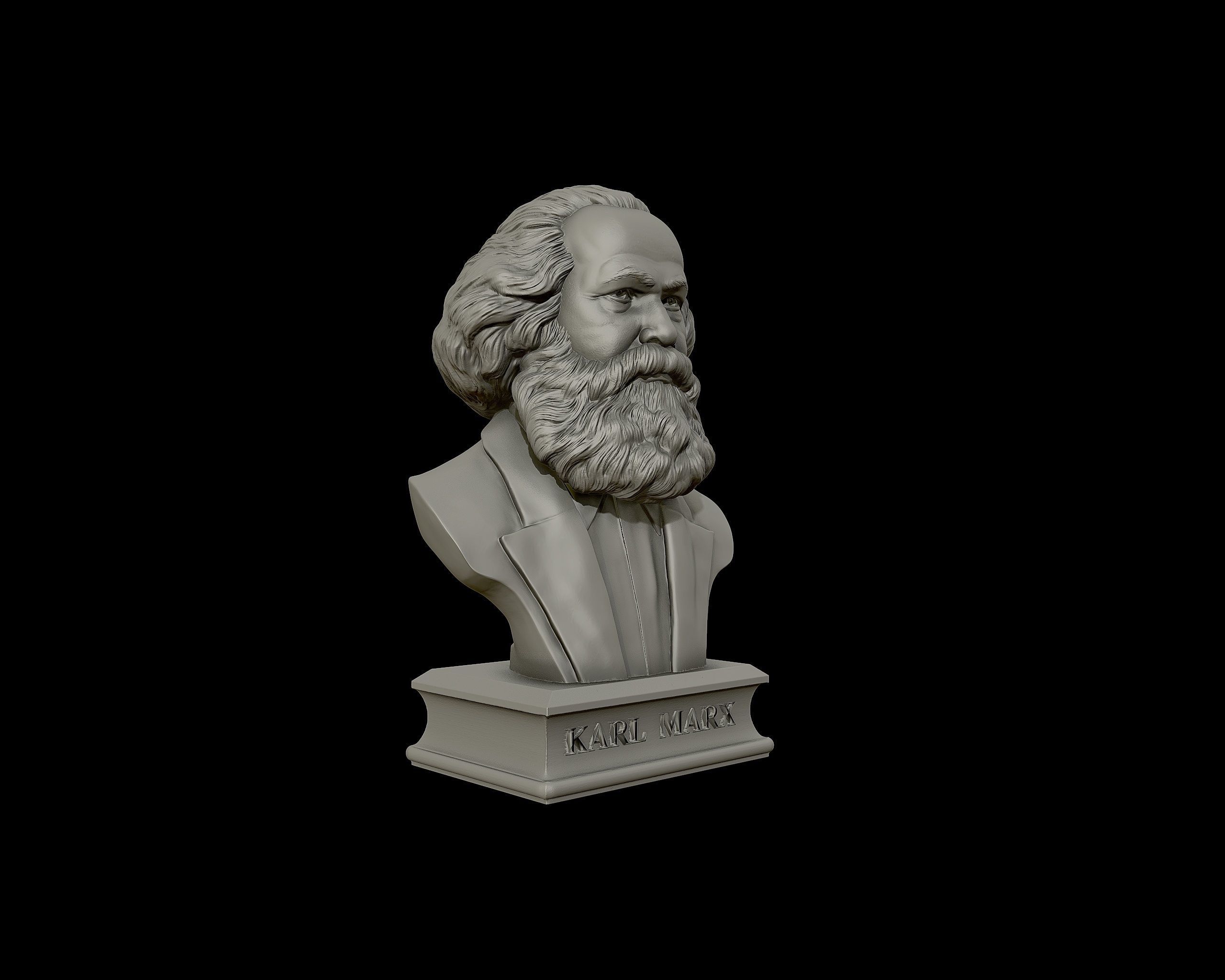 Karl Marx 3D printable sculpture 3D model 3D printable | CGTrader