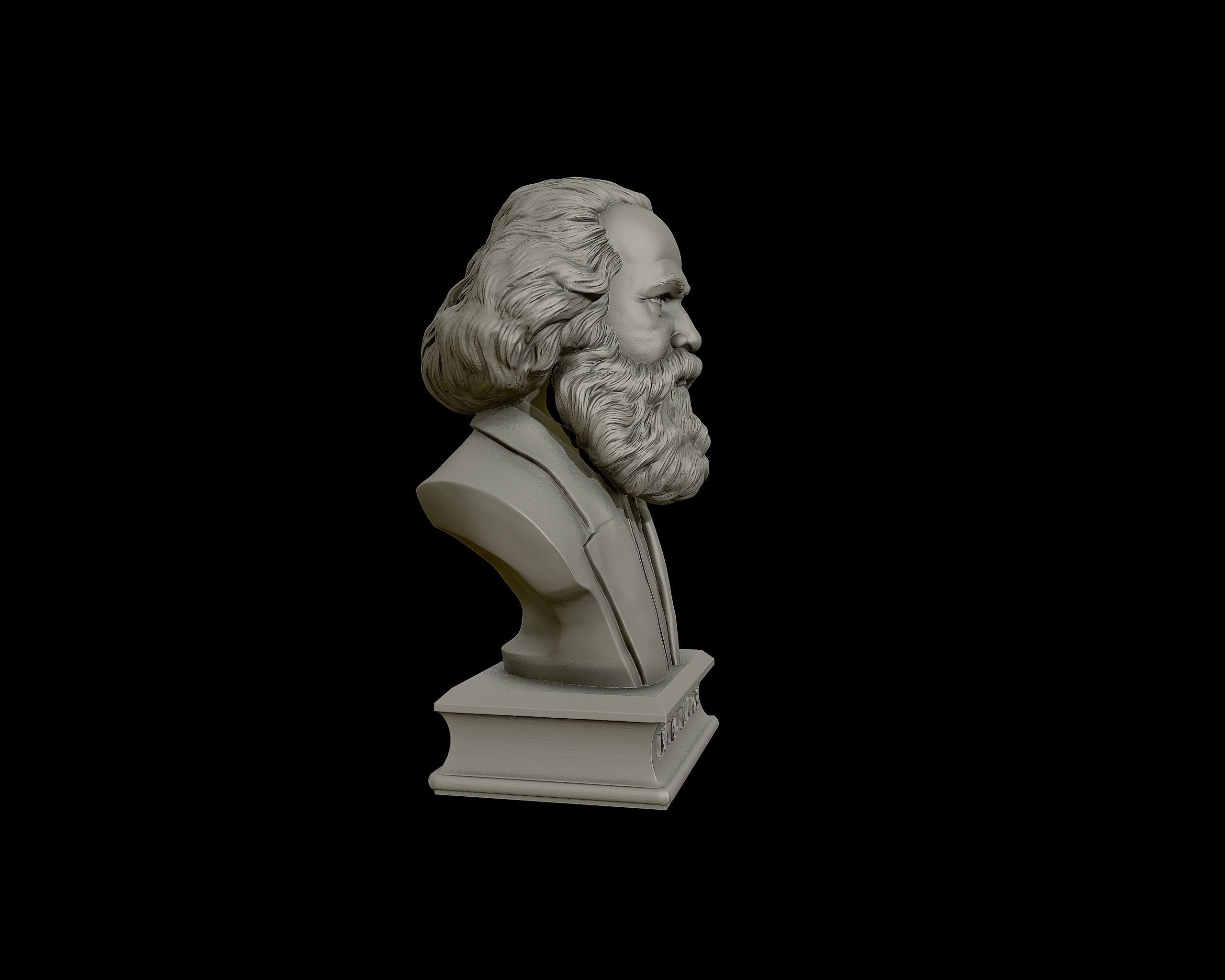 Karl Marx 3D printable sculpture 3D model 3D printable | CGTrader