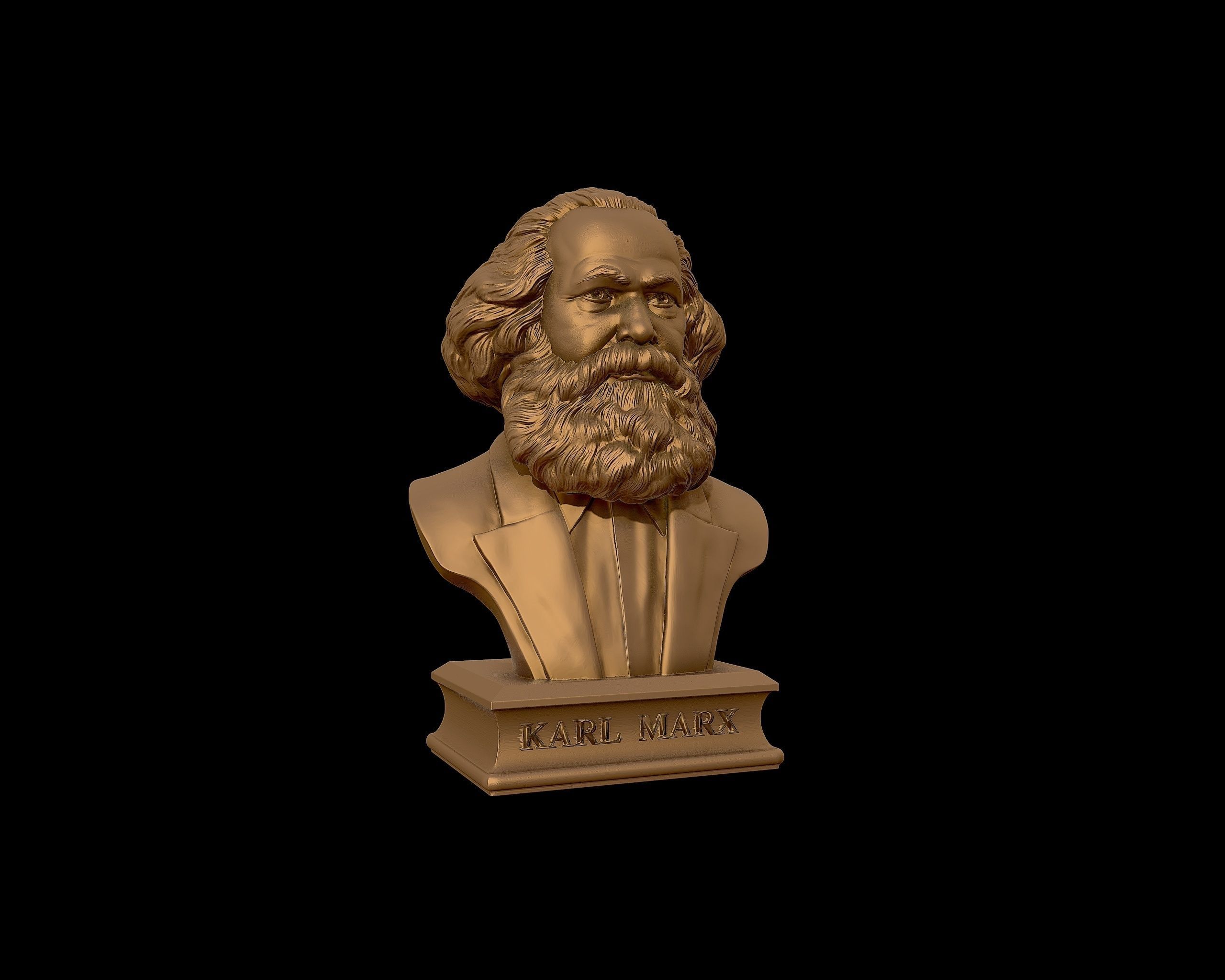 Karl Marx 3D printable sculpture 3D model 3D printable | CGTrader