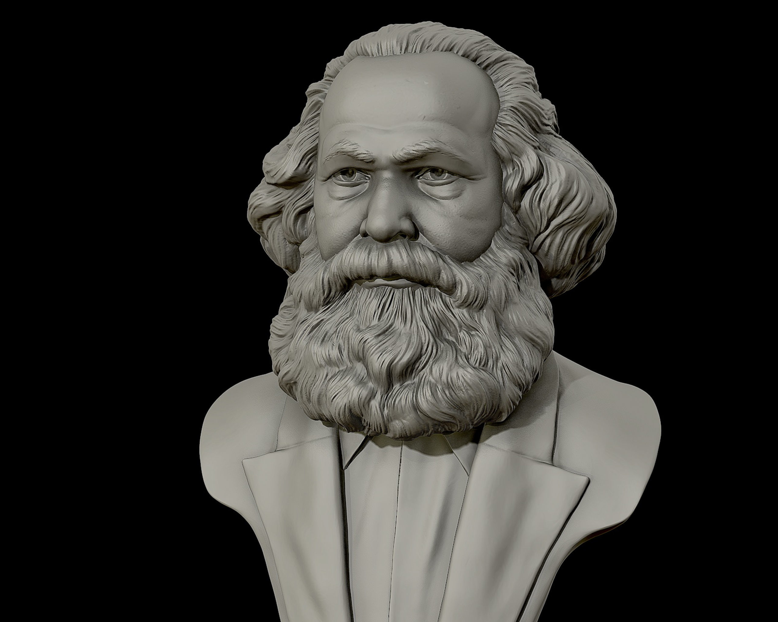 Karl Marx 3D printable sculpture 3D model 3D printable | CGTrader