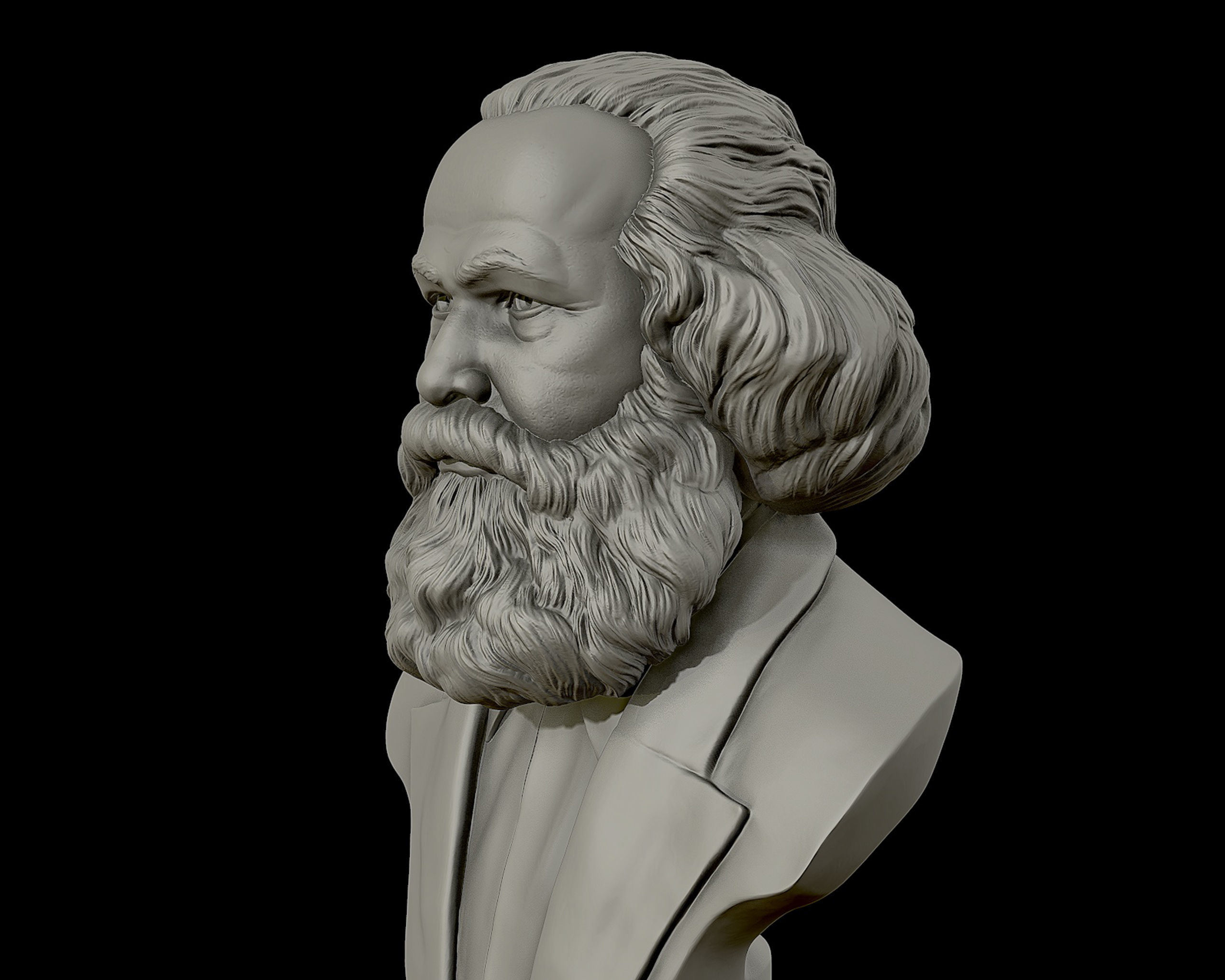 Karl Marx 3D printable sculpture 3D model 3D printable | CGTrader