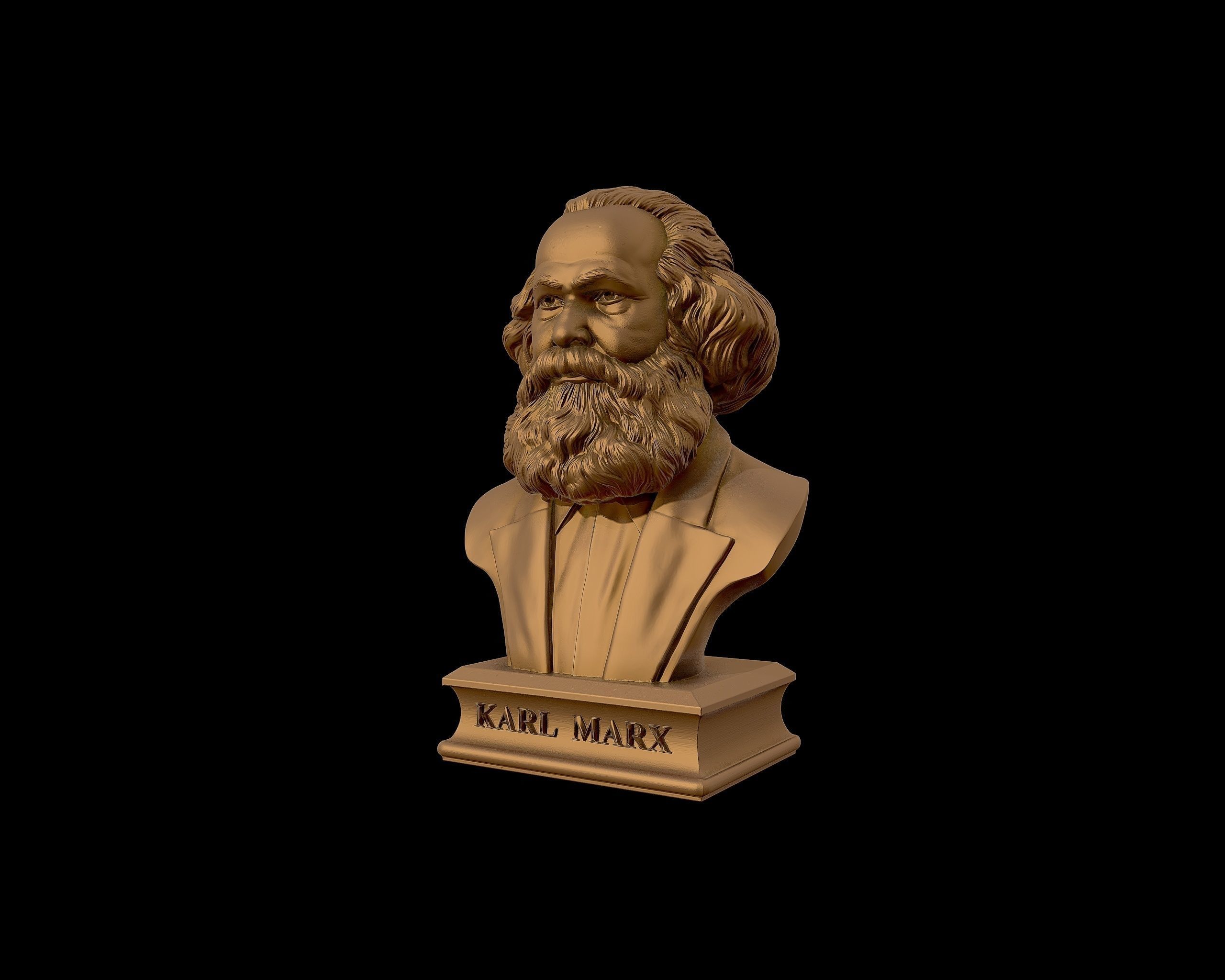 Karl Marx 3D printable sculpture 3D model 3D printable | CGTrader